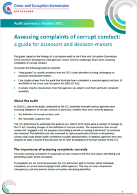 Assessing complaints of corrupt conduct: A guide for assessors and ...